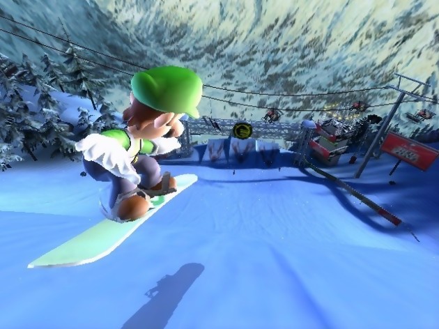 Peach & Luigi font du ski