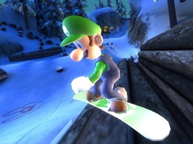 Peach & Luigi font du ski